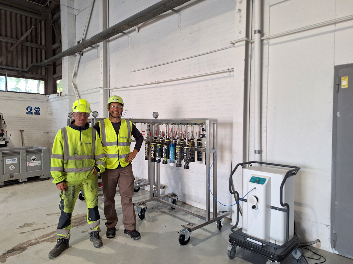 Hvad sker der med brugte lattergasflasker? | Stena Recycling DK