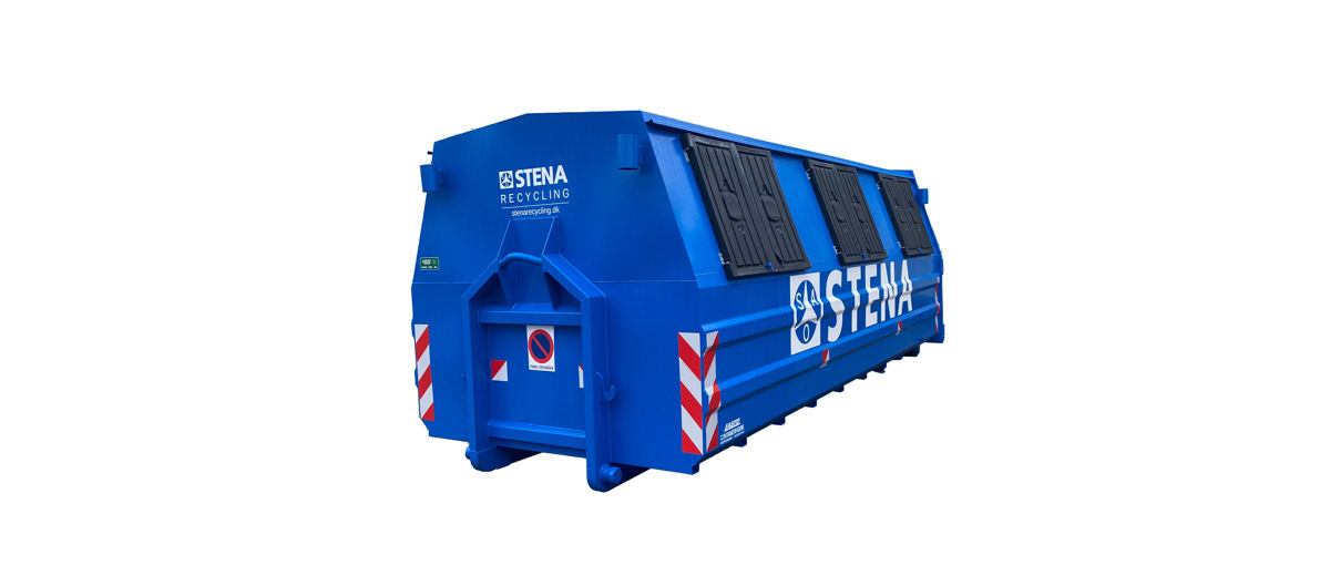 Lej en maxicontainer med låg til genanvendelse | Stena Recycling DK